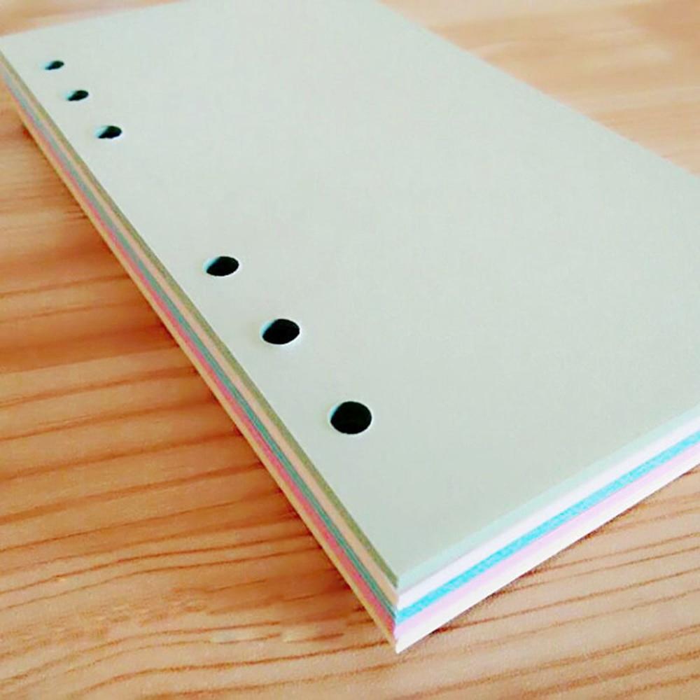 Buy Colorful A5/A6 Loose Leaf Notebook Inner Pages 6 Holes Blank Line ...