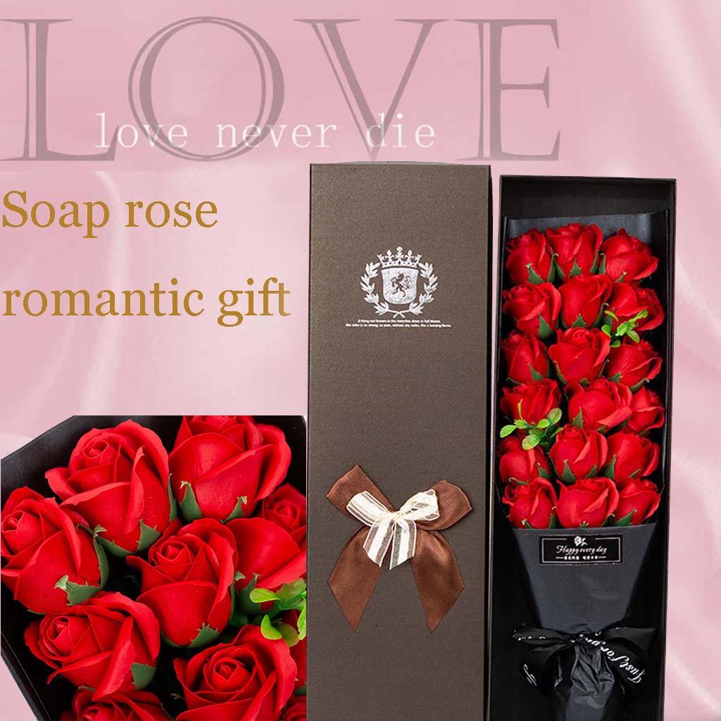 Buy Valentine's Day Gift 18 Rose Soap Flower Romantic Soap Bouquet Rose ...