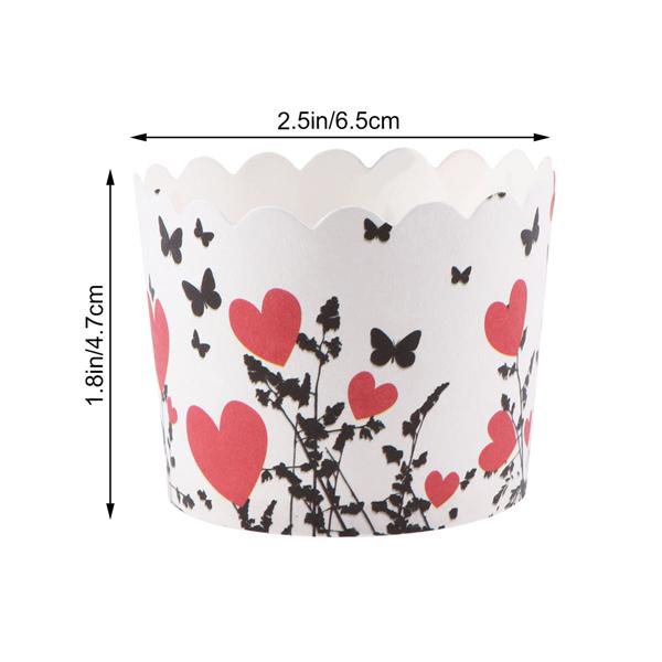 Buy 50PCS Solid Bright Color Thicken Round Muffin Cup Cake Paper Cup ...