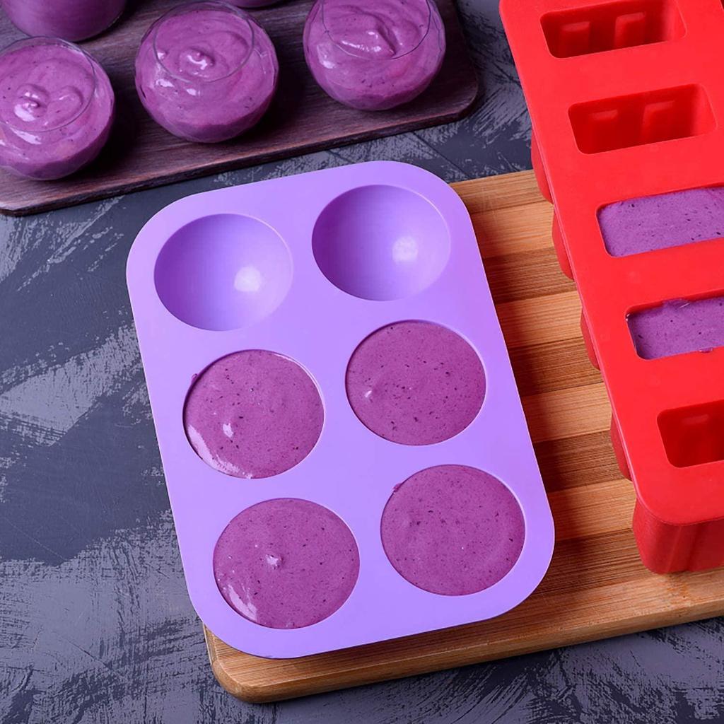 Buy New Silicone Mold for Chocolate Cake, 6 Holes Half Round Baking ...