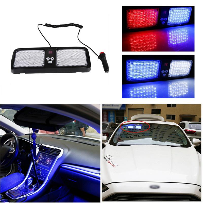 Buy 86LED 12V Sun Visor Emergency Strobe Flash Warning Light For ...