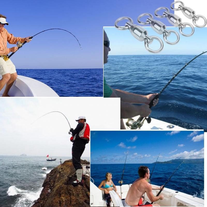 High Strength Stainless Steel Fishing Rolling Snap Lure Connectors ...