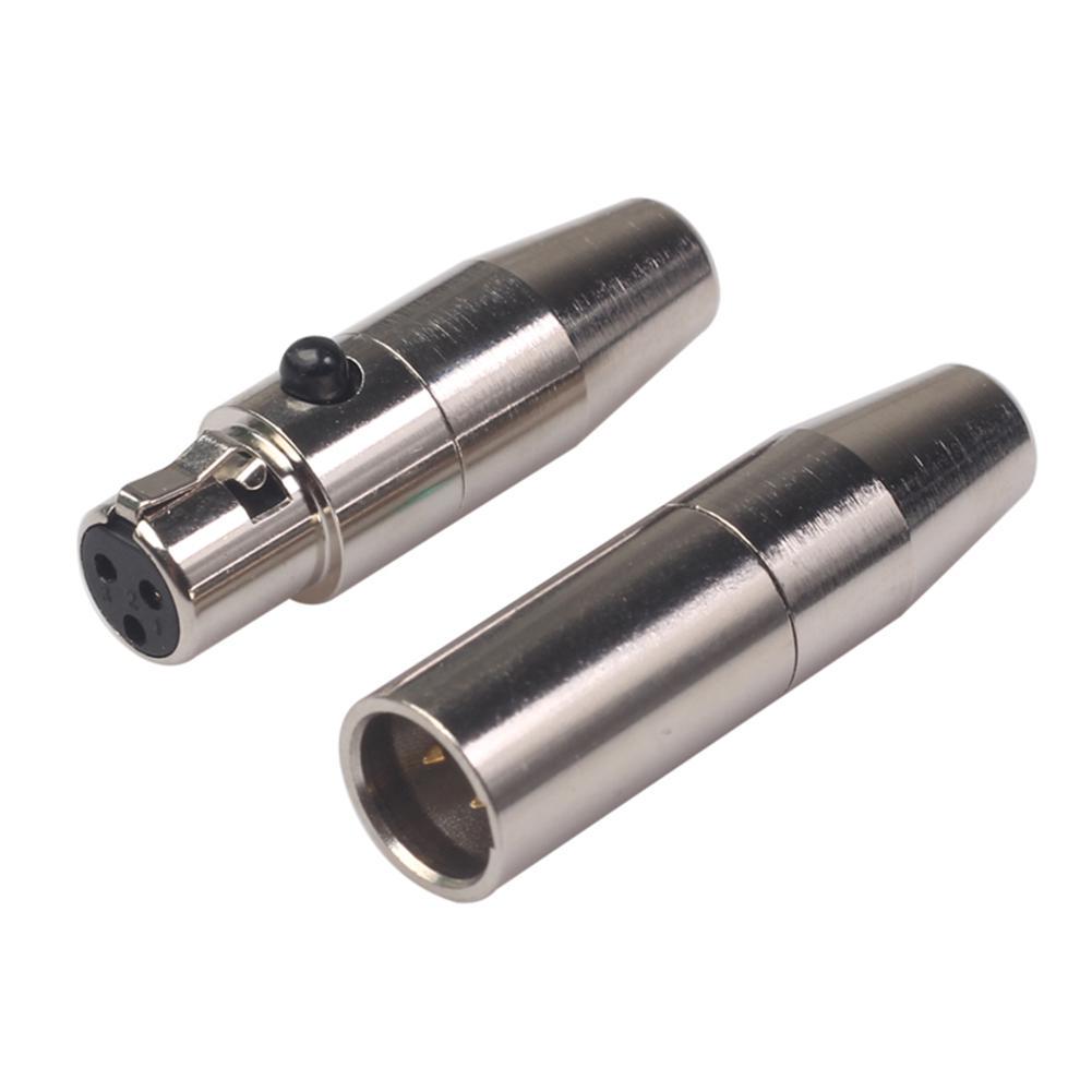 Buy 2x Mini 3 Pin XLR Male Female Connector Audio Plug Adapter for ...
