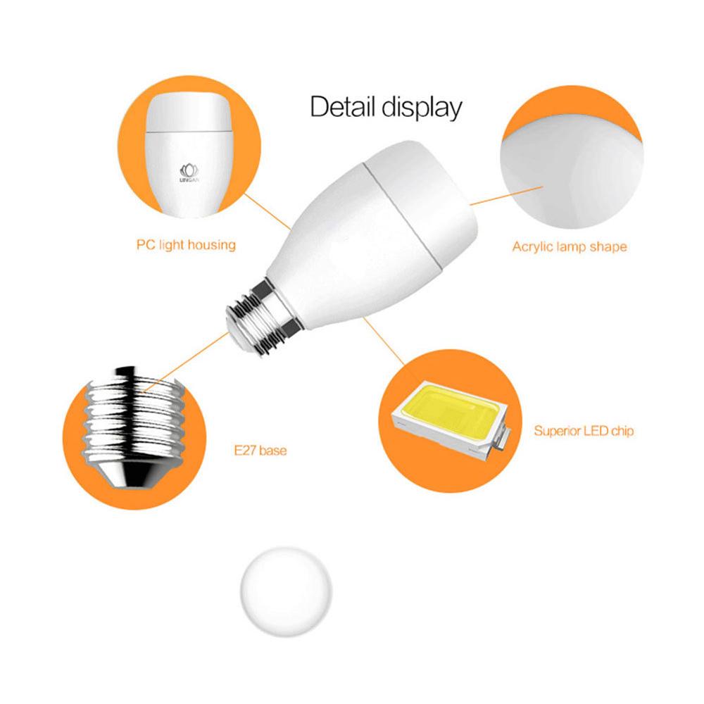 Buy Intelligent WiFi SmartBulb LED Light Lamp Remote Home IFTTT E27 7W ...