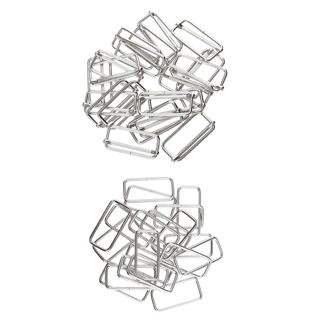 40 Pieces Metal Adjustable Buckle Connector for Bag Strap 38x16x2.8mm ...