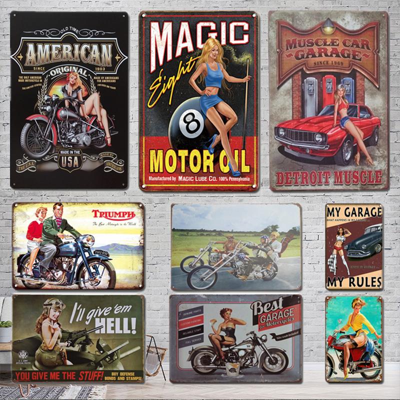 Cheap Shabby Chic Sexy Pin-up Girl Metal Plate Tin Sign Vintage My ...