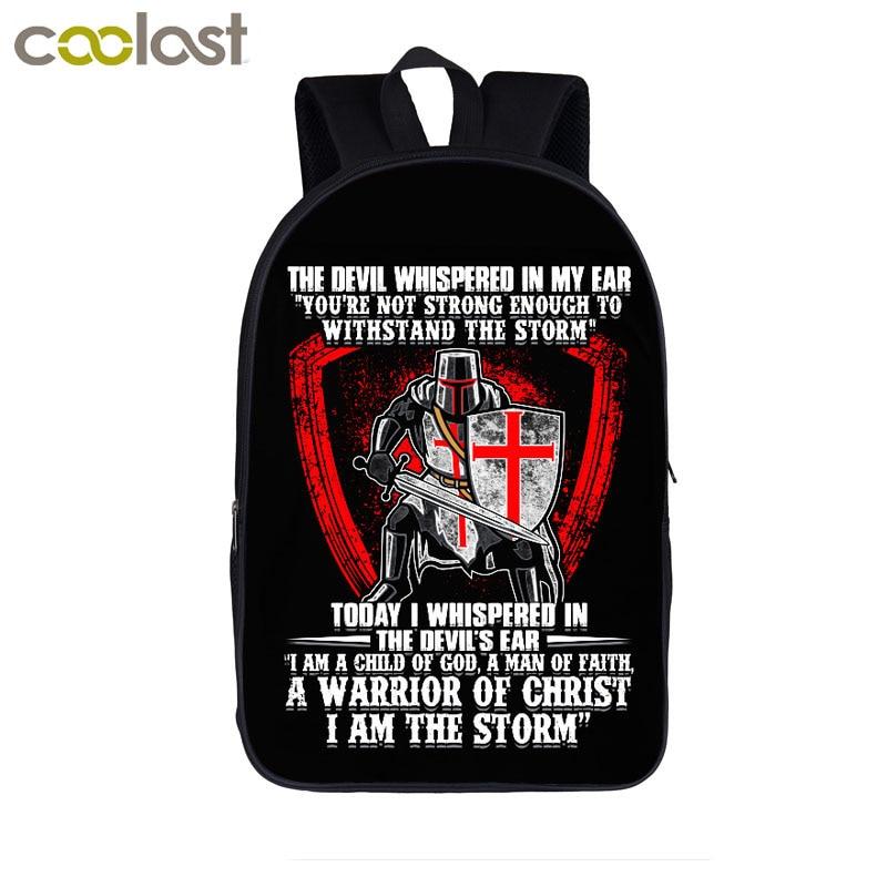 💰Kaufe Crusader Knights Templar Backpack Men Casual Travel Bags ...