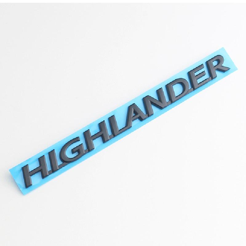 Buy Toyota Highlander HIGHLANDER English Letter for Camry Vios Corolla ...
