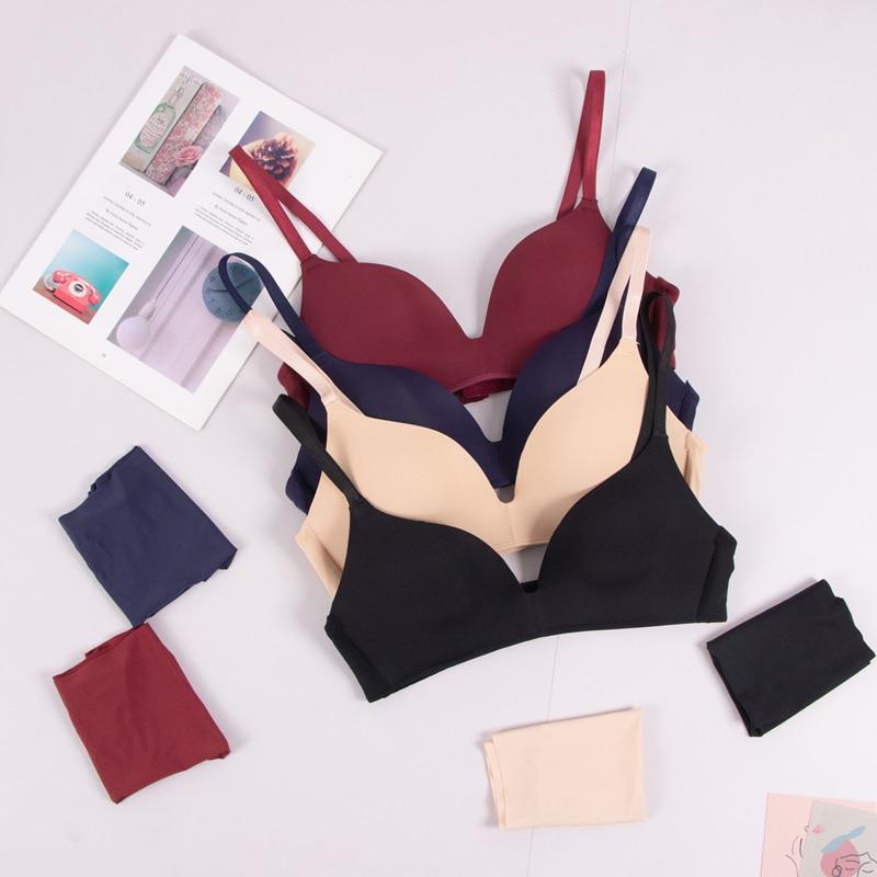 Buy Seamless Bra Set for Women Underwear Push Up Lingerie Set Wire Free ...