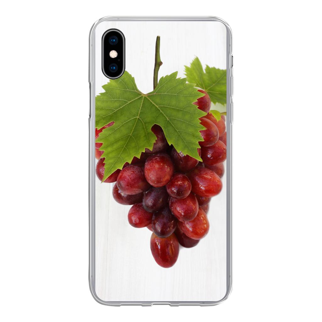 Buy iPhone Xs Soft Case - Bunch of red grapes on the ceiling with very green leaves at ...