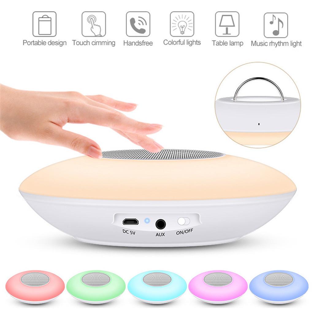 Buy Night Light Bluetooth Speaker Touch Control Dimmable Color Changing ...