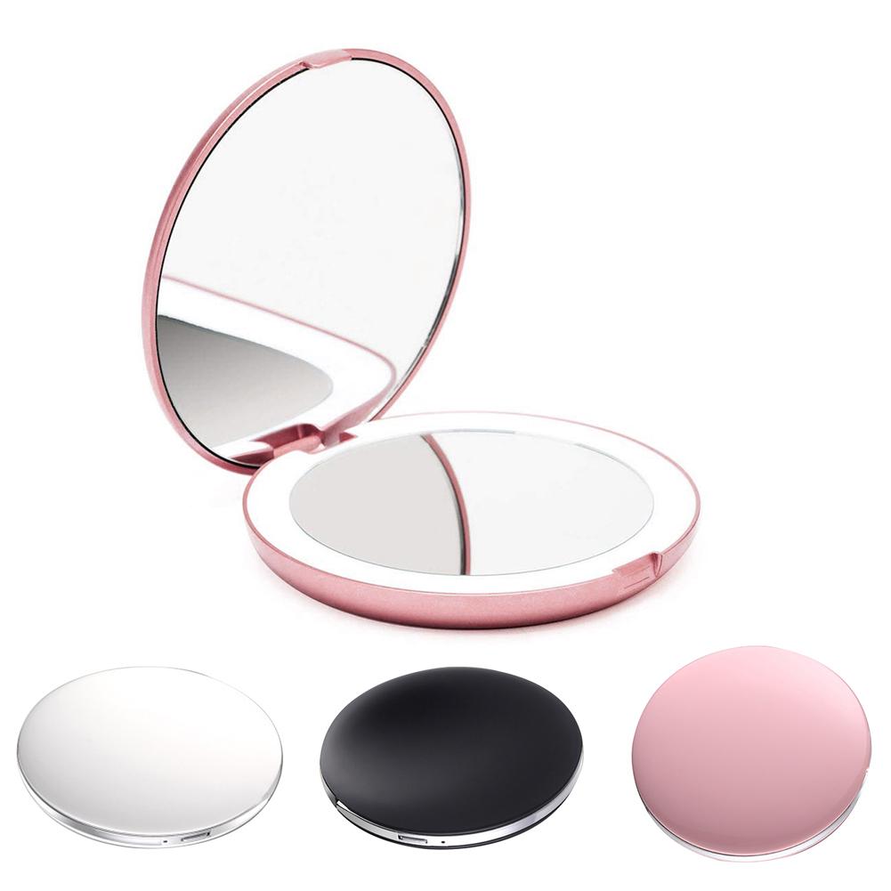 Buy Compact Makeup Mirror Portable Lighting Mirror 1X/5X Magnifying for ...