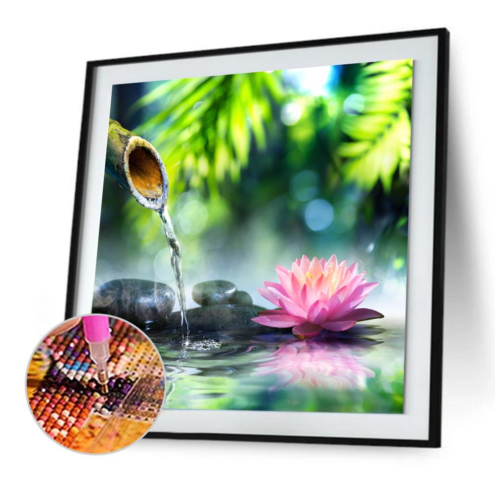Satın alın Diamond 5D Painting DIY lotus Full Round Drill Rhinestone ...