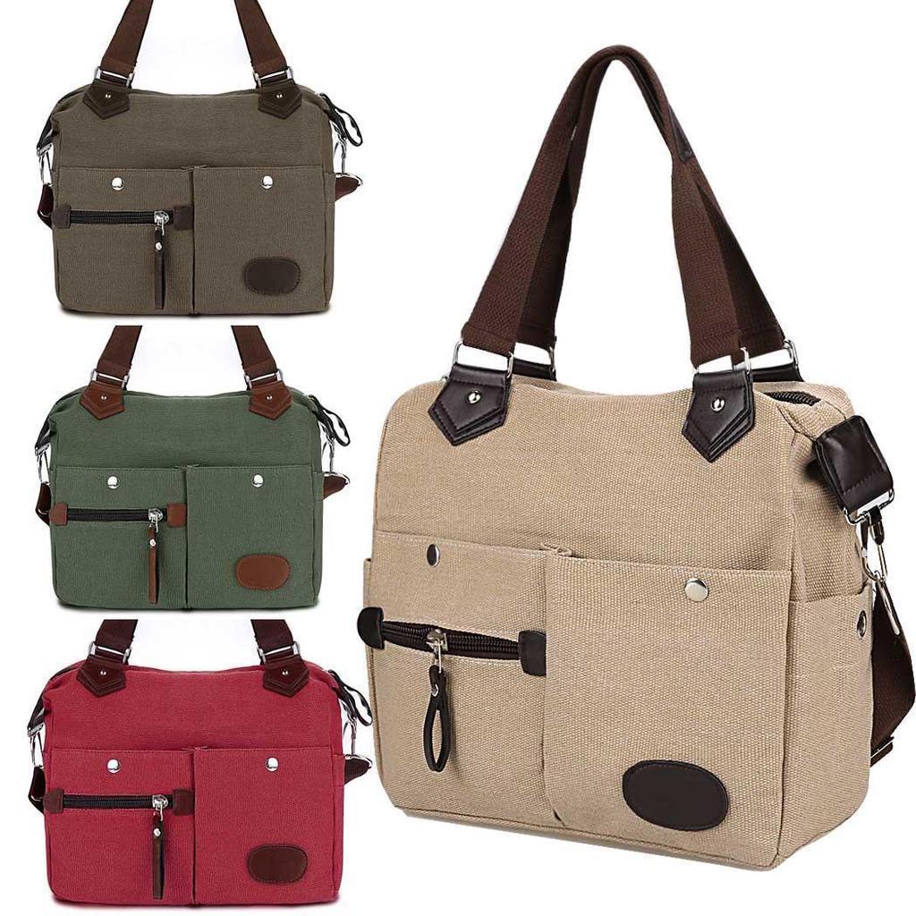 Buy Women's Canvas Handbag Many Pockets Bag at affordable prices — free ...