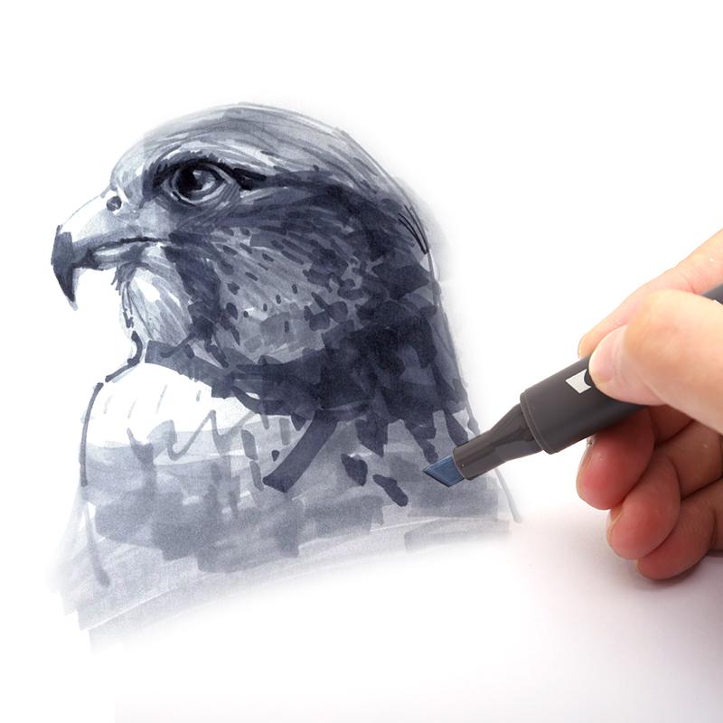 STA 12 Cool Grey Colors Art Markers Grayscale Artist Dual Head Markers ...