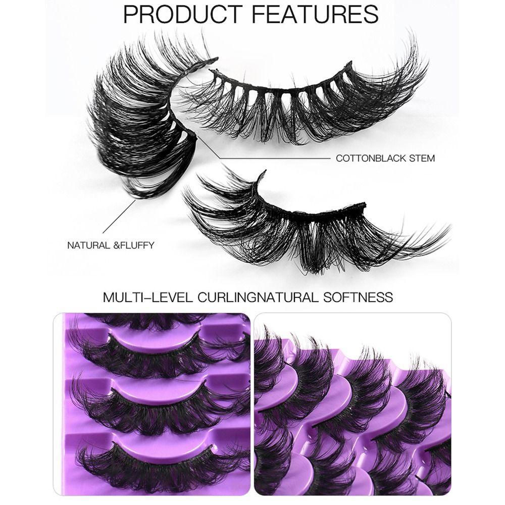 Buy Long Handmade Craft Extension Faux Mink Eyelashes Messy Wispy ...