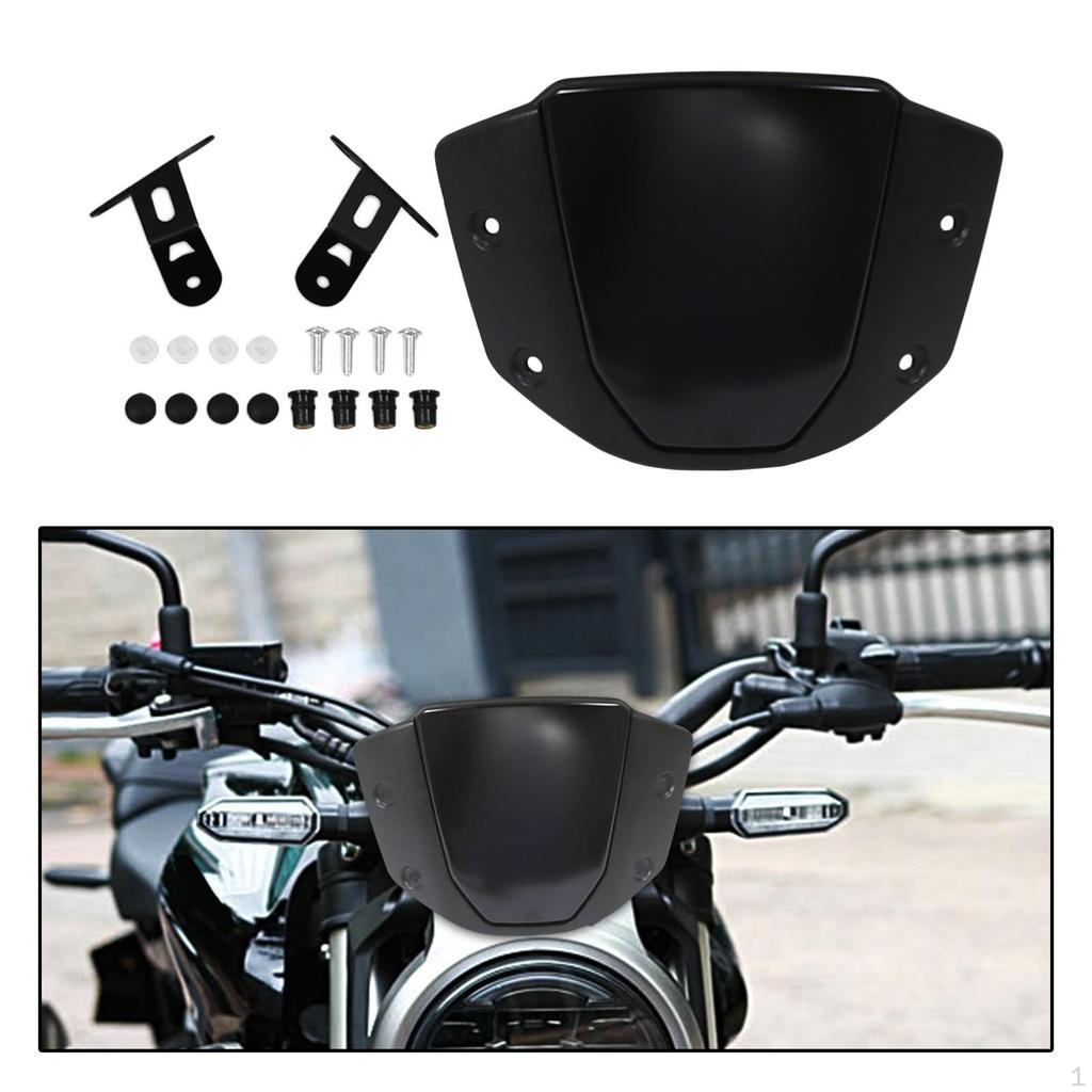 Motorcycle Windshield Wind Deflector for Honda CB300R Windproof Black ...