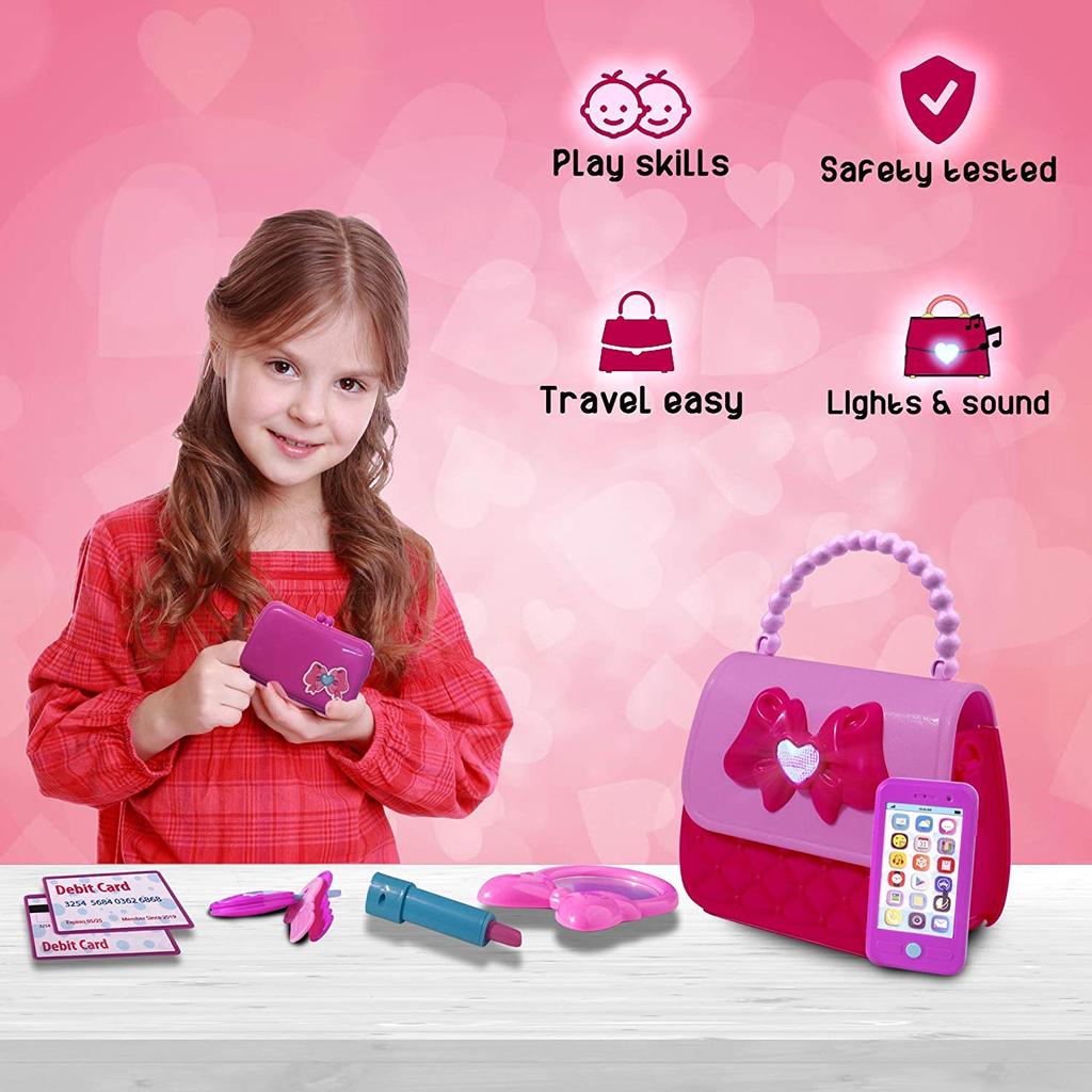 Buy Toy Pretend Play Set with Cool Girl Accessories, Includes Phone and ...