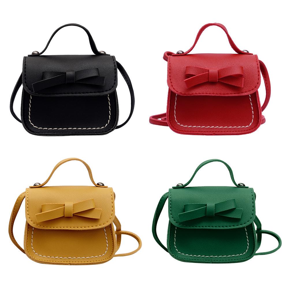 Buy Kids Girls Cute Bowknot Handbags PU Leather Shoulder Mini Crossbody ...