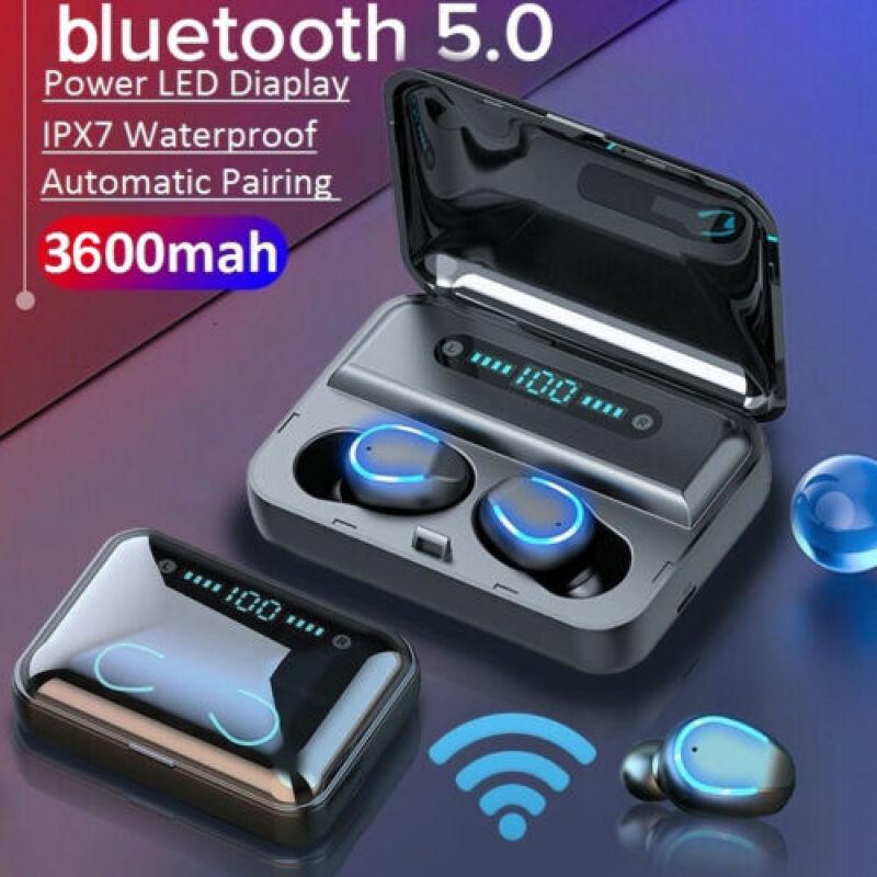 F9 Wireless Bluetooth 5.0 Headset Stereo Noise Reduction Earbuds IPX7 ...