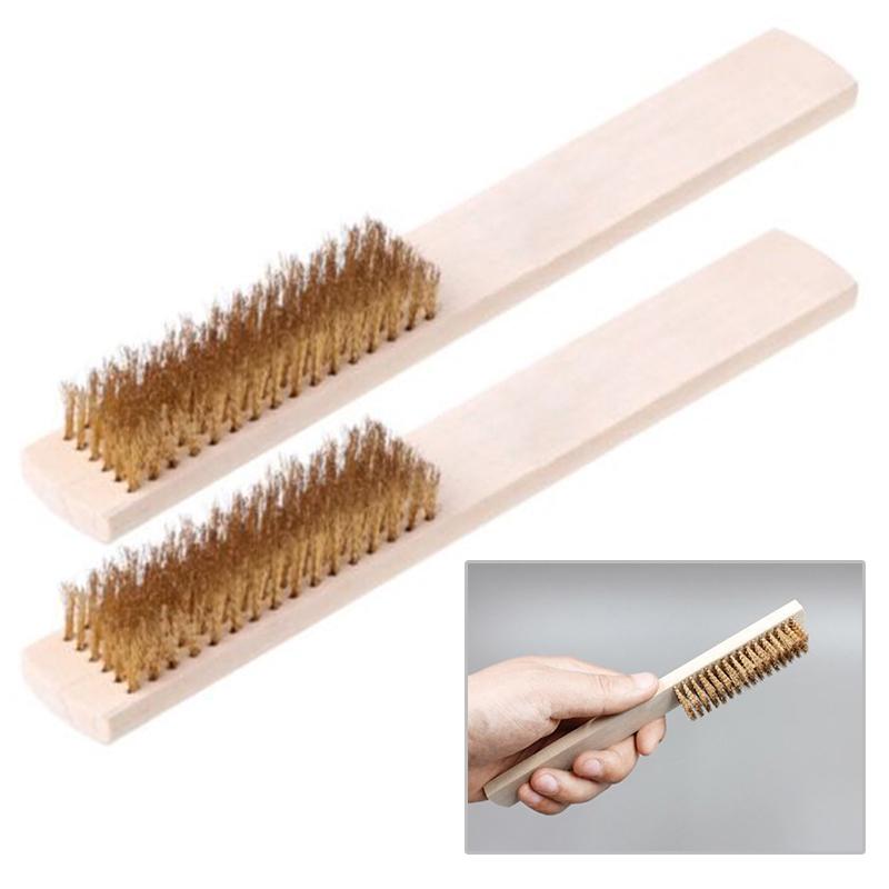 2PCS Set Copper Brass Brush Small Wire Brushes for Metal Rust Cleaning ...