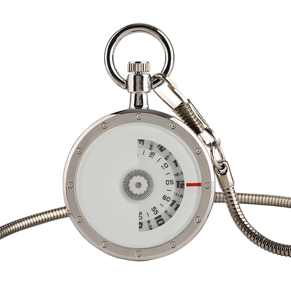 Men White Quartz Watches, Vintage Hollow Measurement Case Chain Pocket ...
