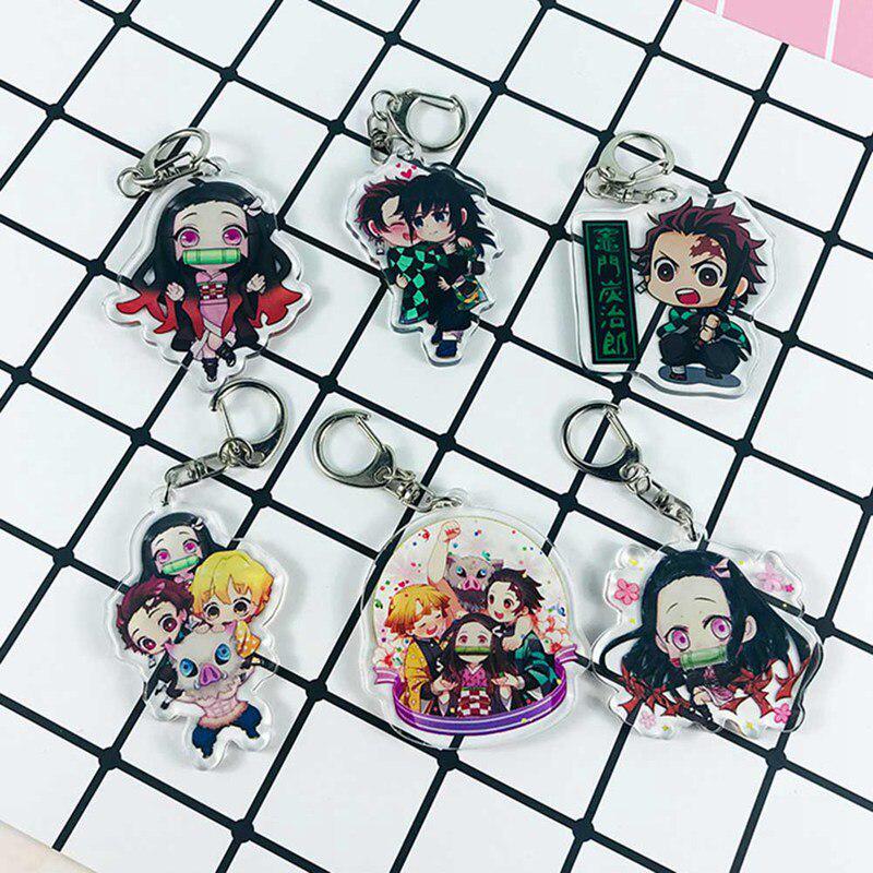 Buy Anime Key Chain Lovely Figure Demon Slayer Kimetsu No Yaiba ...