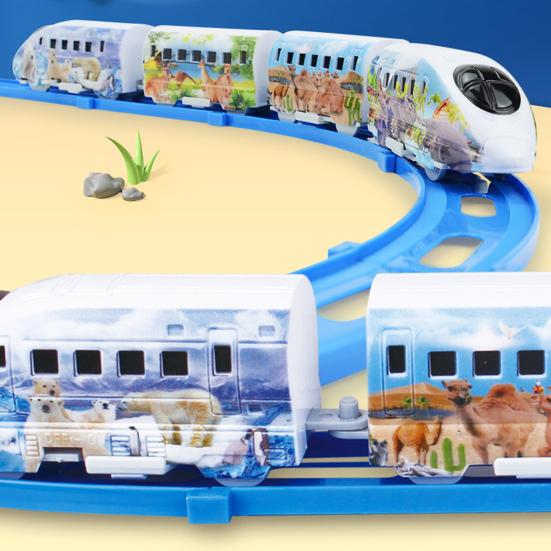 Buy 1 Set Electric Rail Vehicle DIY Scene Interactive Toy Burr-free ...