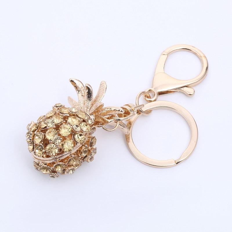 Buy Pineapple Ananas Fruit New Pendant Charm Crystal Purse Bag Keyring ...