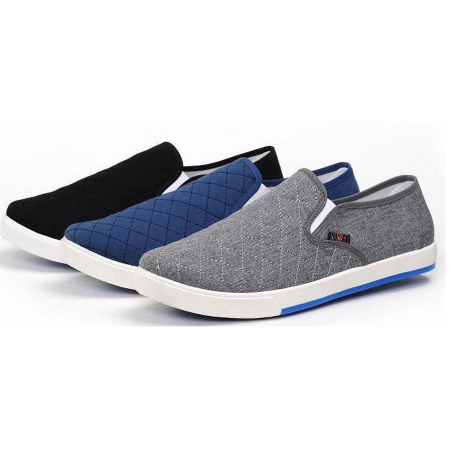 Buy Mens Canvas Pumps Slip On Deck Shoes Casual Sneakers Driving ...
