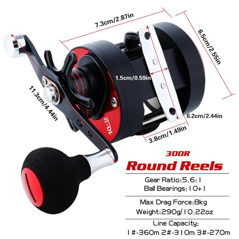 Buy Baitcasting Fishing Reel Trolling Fishing Line Wheel 360° Rotating ...