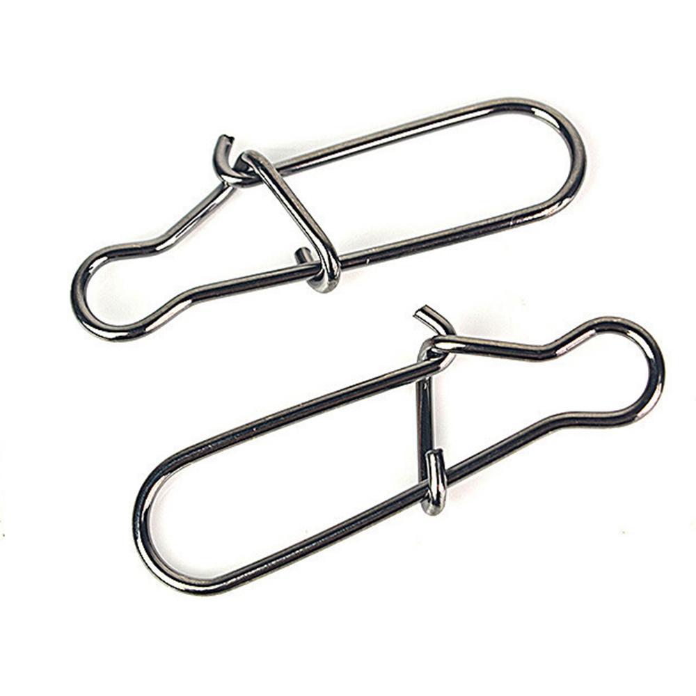 Buy 100Pcs Hooked Snap Pin Stainless Steel Fishing Barrel Swivel Safety ...
