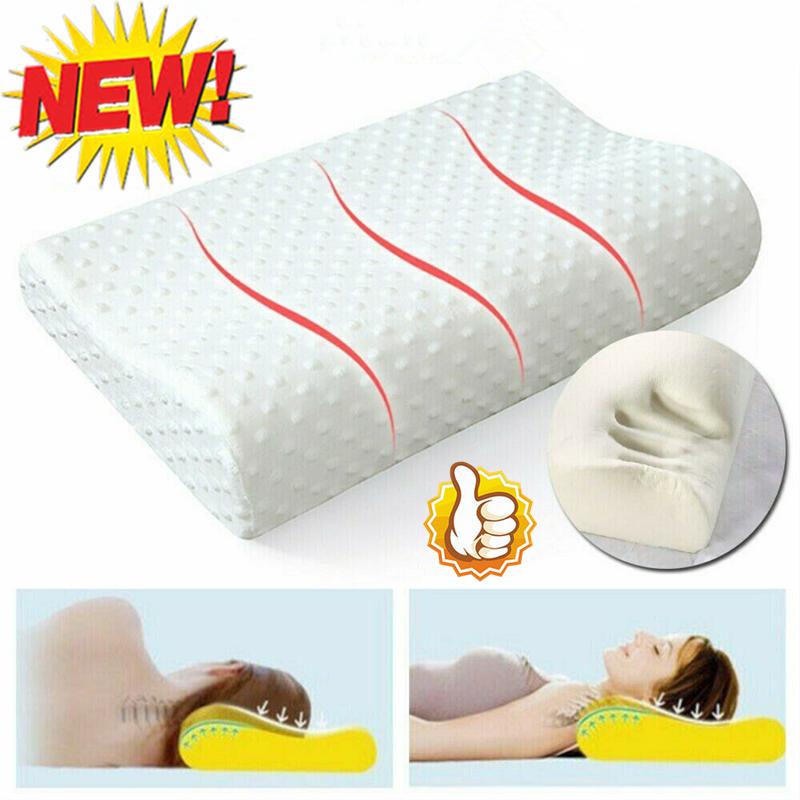 Orthopedic Breathable Memory Foam Sleep Pillow Contour Cervical Neck ...