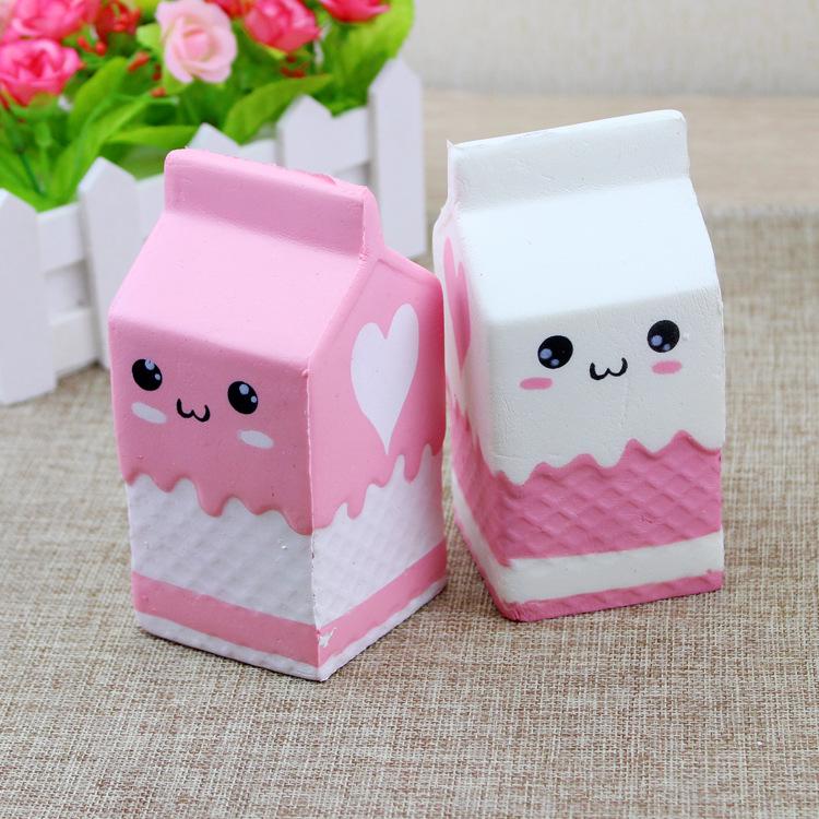 Buy Fashion Milk Box Carton Squishy Slow Rising Sweet Emoji Simulation ...
