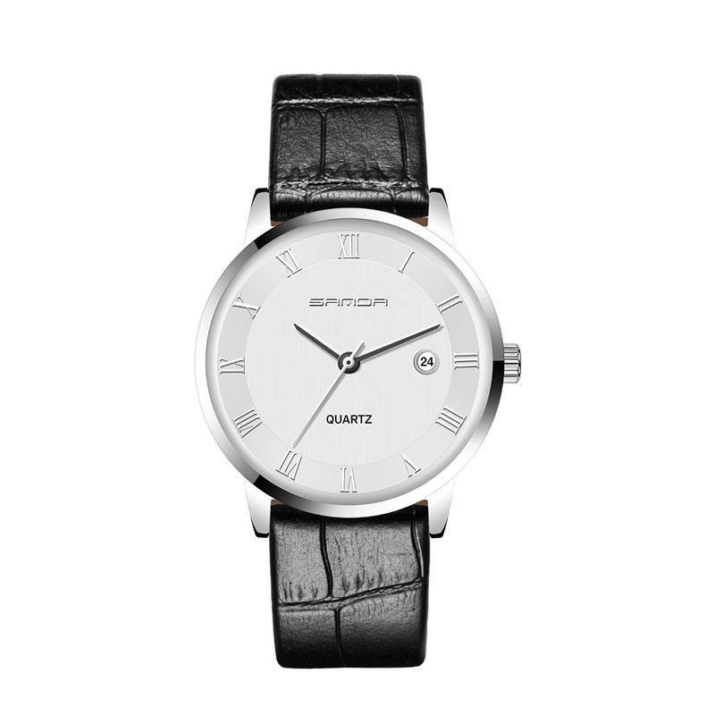 Buy SANDA 7mm Super Slim Men's Watches Leather Business Leisure ...