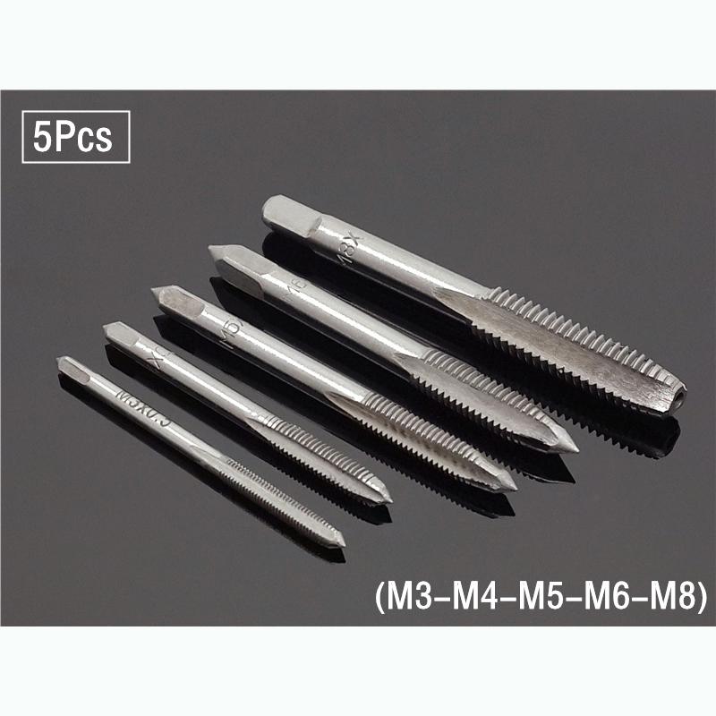 Cheap 5/7PCS Set HSS Machine Spiral Point Straight Fluted Screw Thread ...
