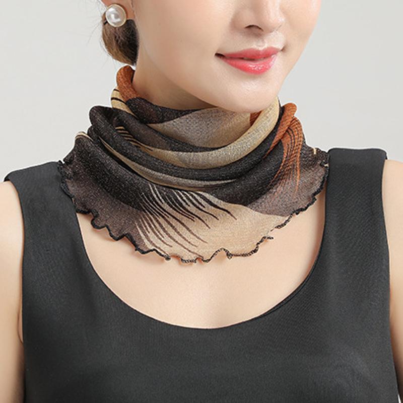 Buy Fashion Sunscreen Veil Small Silk Scarf Sunscreen Scarf Women's ...