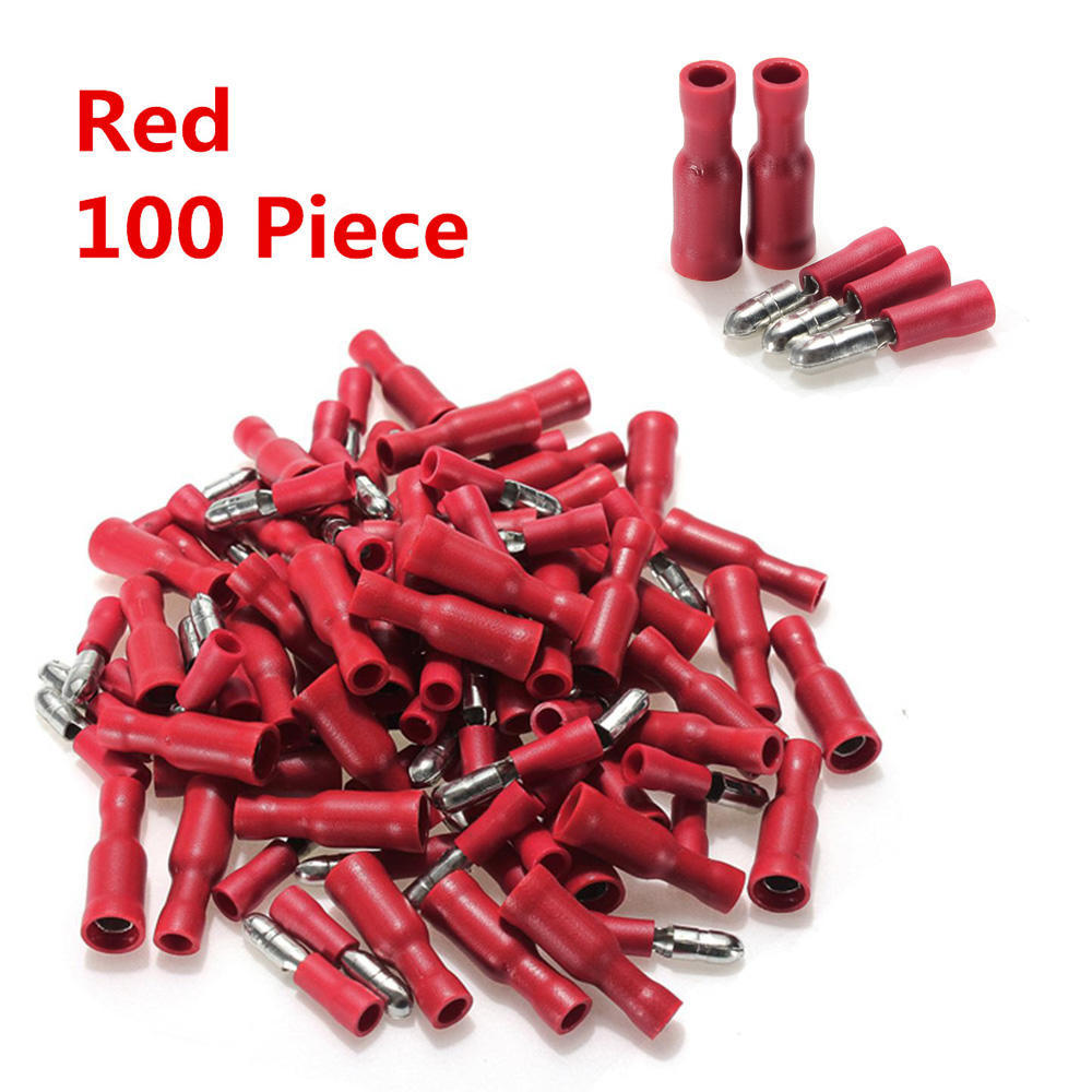 Satın alın 100pcs Bullet Crimp Red Male Female Insulated Terminals ...