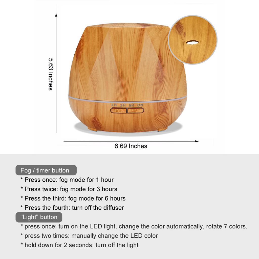 7 Colors Remote Control Humidifier Aroma Essential Oil Diffuser EU Plug ...