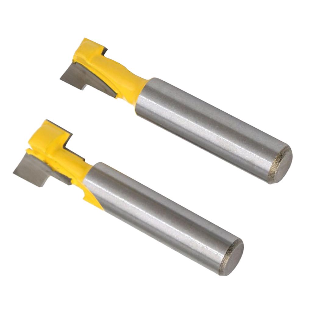 Buy 2 Pieces 8mm Shank Keyhole TSlot Woodworking Cutter Router Bit 1/2 ...