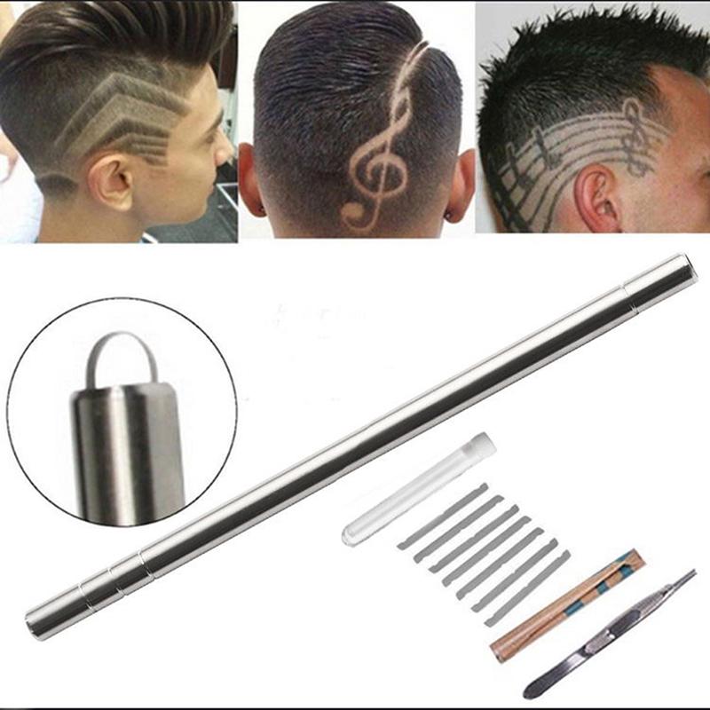 Buy Multifunctional Hair Engraved Pen Stainless Steel Beard Eyebrows ...