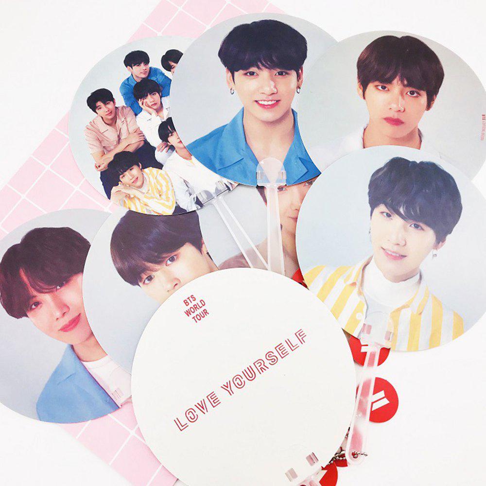 Iares BTS PVC Hand Fan Summer Fan Portable Gifts Collection Fan Concert ...