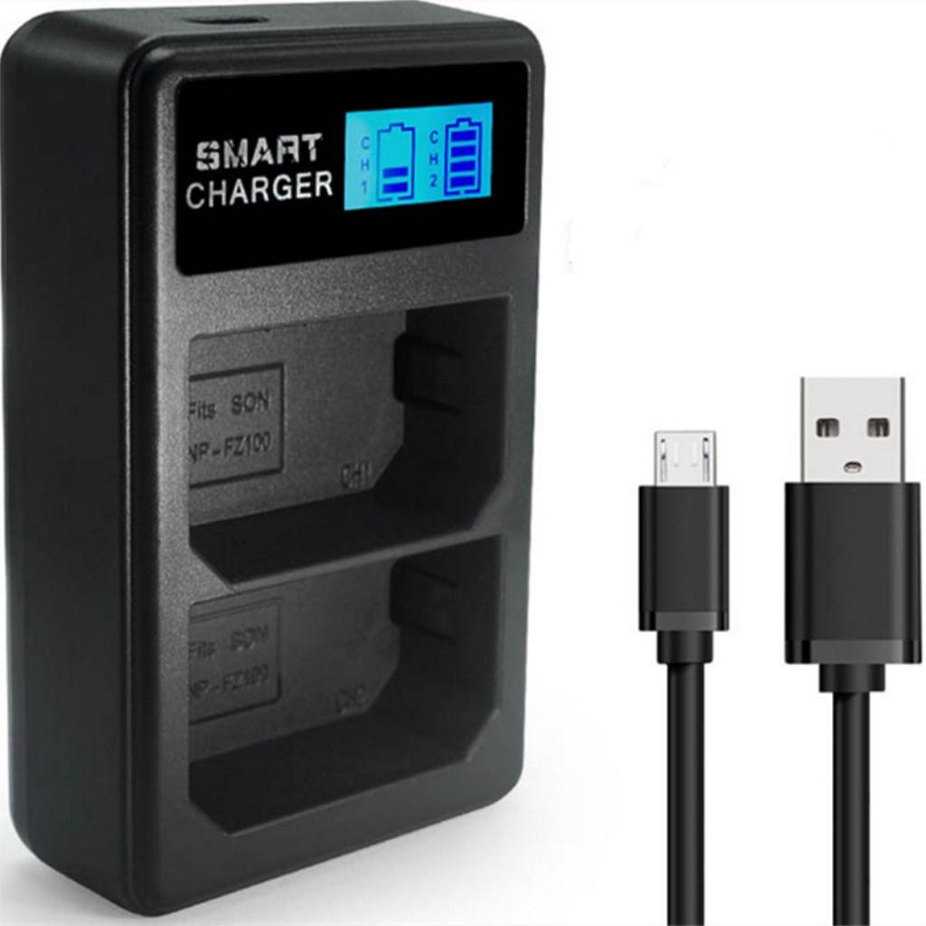 Buy NP-FZ100 LCD Dual Charger for Sony Alpha 9 A9 9R A9R 9S A9S A7RIII ...