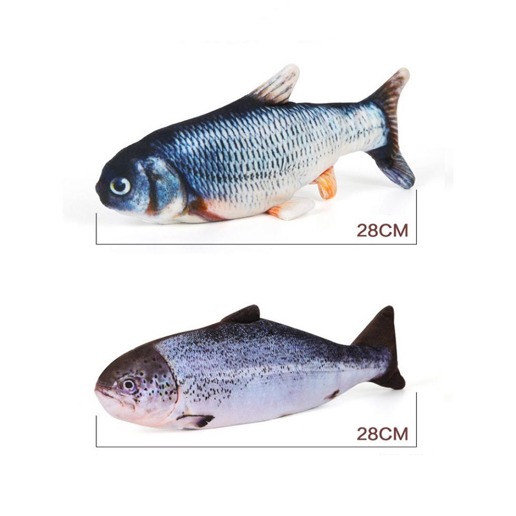 Buy Pet Soft Plush USB Charger Fish Cat 3D Simulation Dancing Wiggle ...