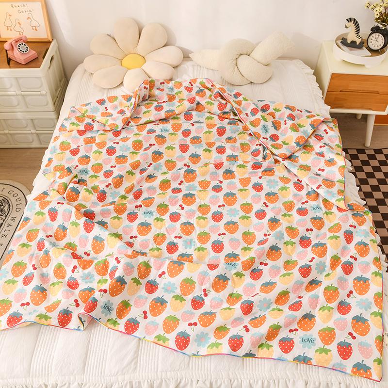 Buy 2023 New Waffle Lattice Cotton Children's Summer Cool Quilt Double ...