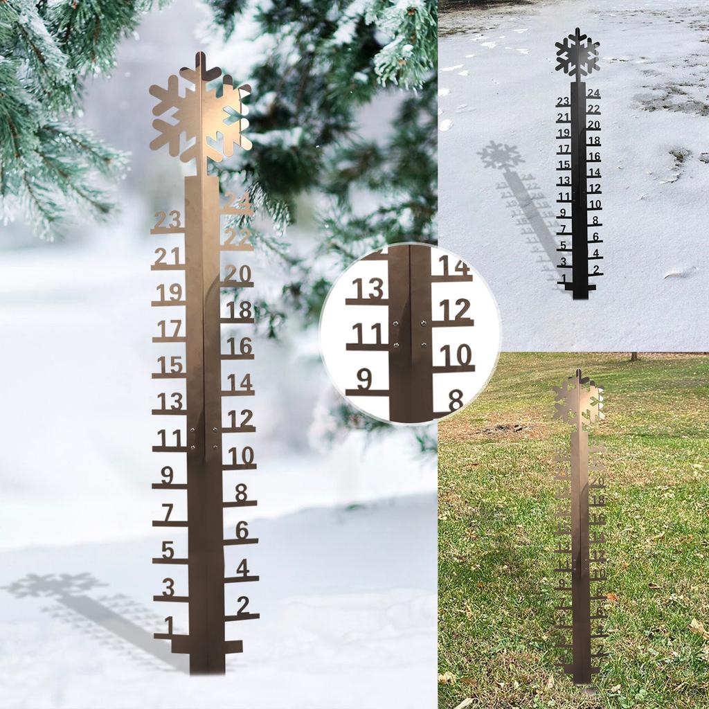 Buy 24 Inch Snow Meter Hand Made Metal Outdoor Garden Snow Meter Garden ...