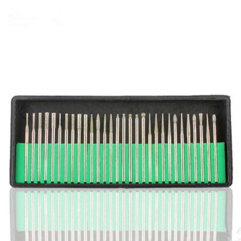 Buy 30pc DREMEL DIAMOND BURR Bit Set Rotary Tools 400 Grit Storage 1/8 ...