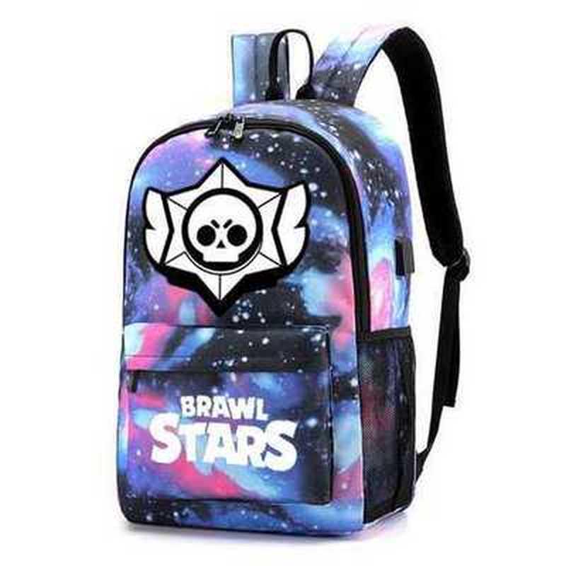 Buy Brawl Stars Teenager Luminous Backpack USB Charging Port Large ...