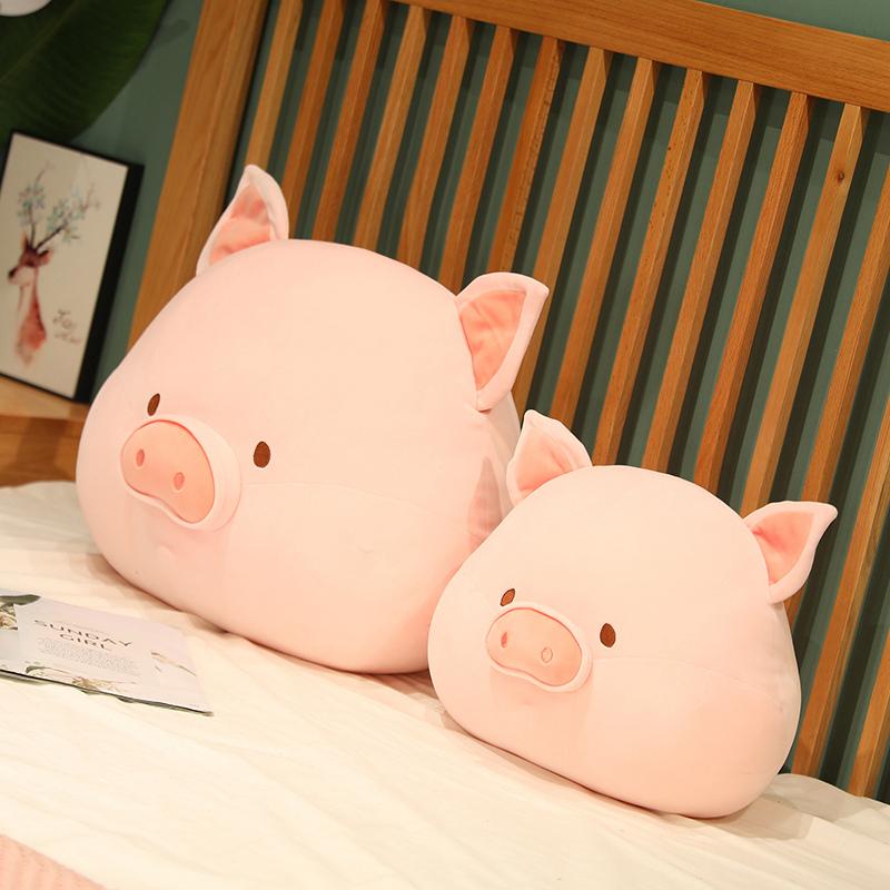 15/40/60cm Squish Pig Head Stuffed Doll Plush Piggy Toy Animal Soft ...
