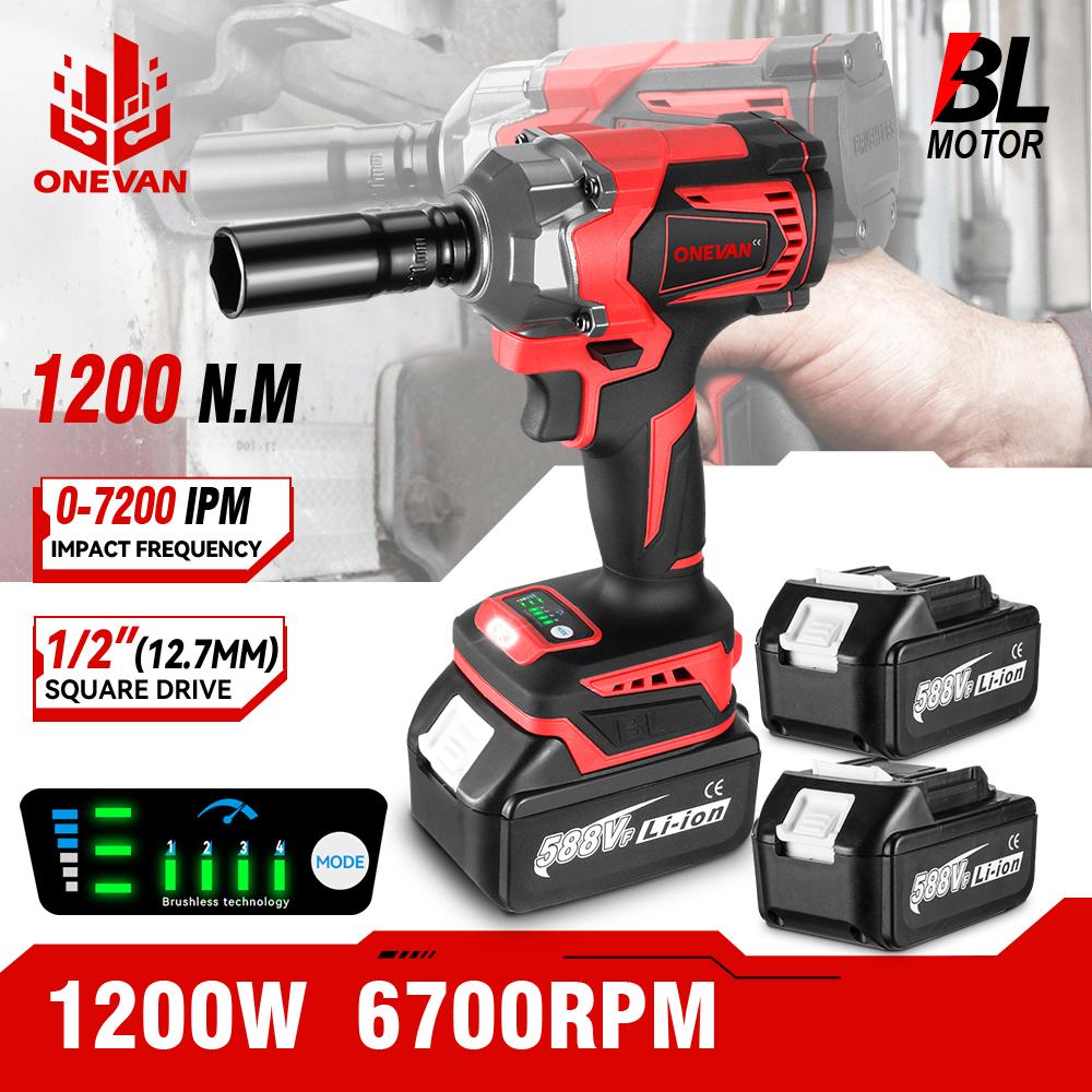 Comprar ONEVAN 21V Brushless Electric Impact Wrench 1200 N.m DTW500 ...